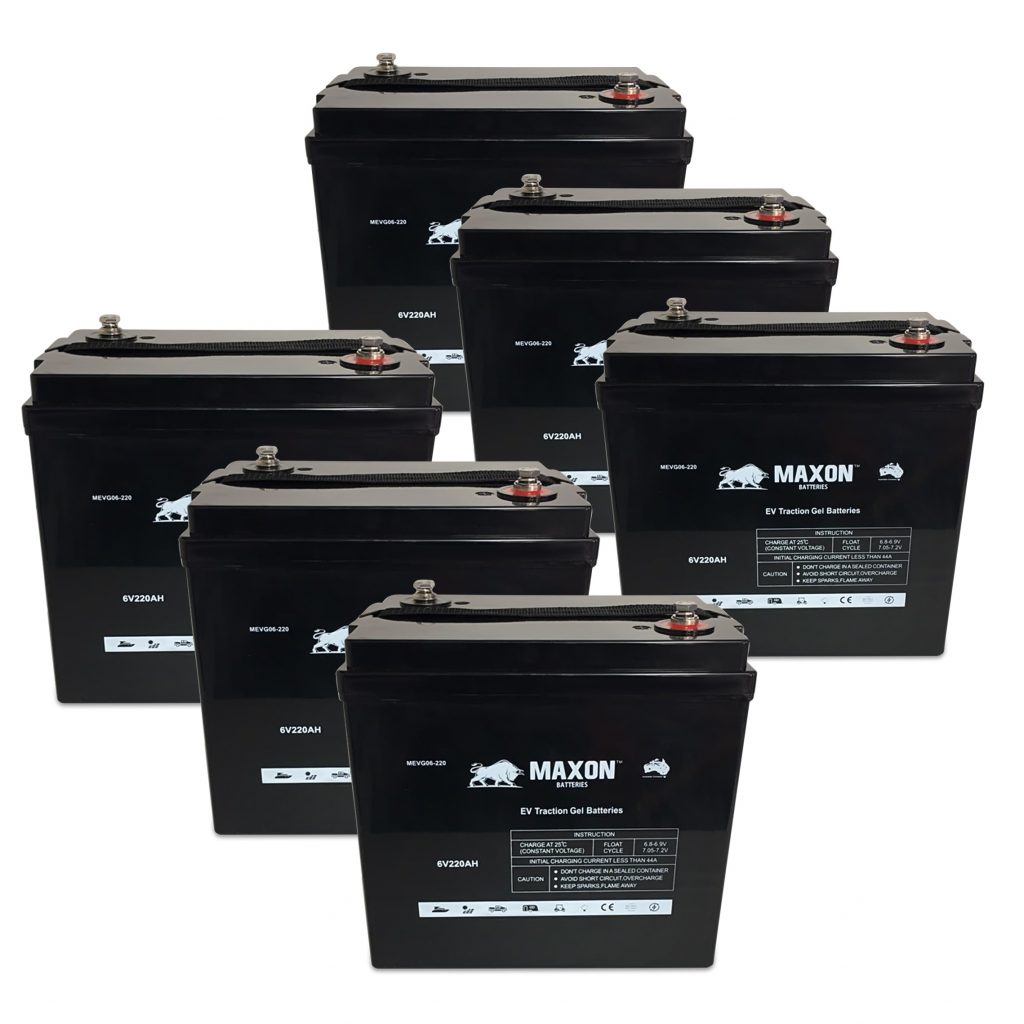 Maxon 12V 705Ah Deep Cycle Solar Battery Bank MEVG-105 x 6 - Battery ...