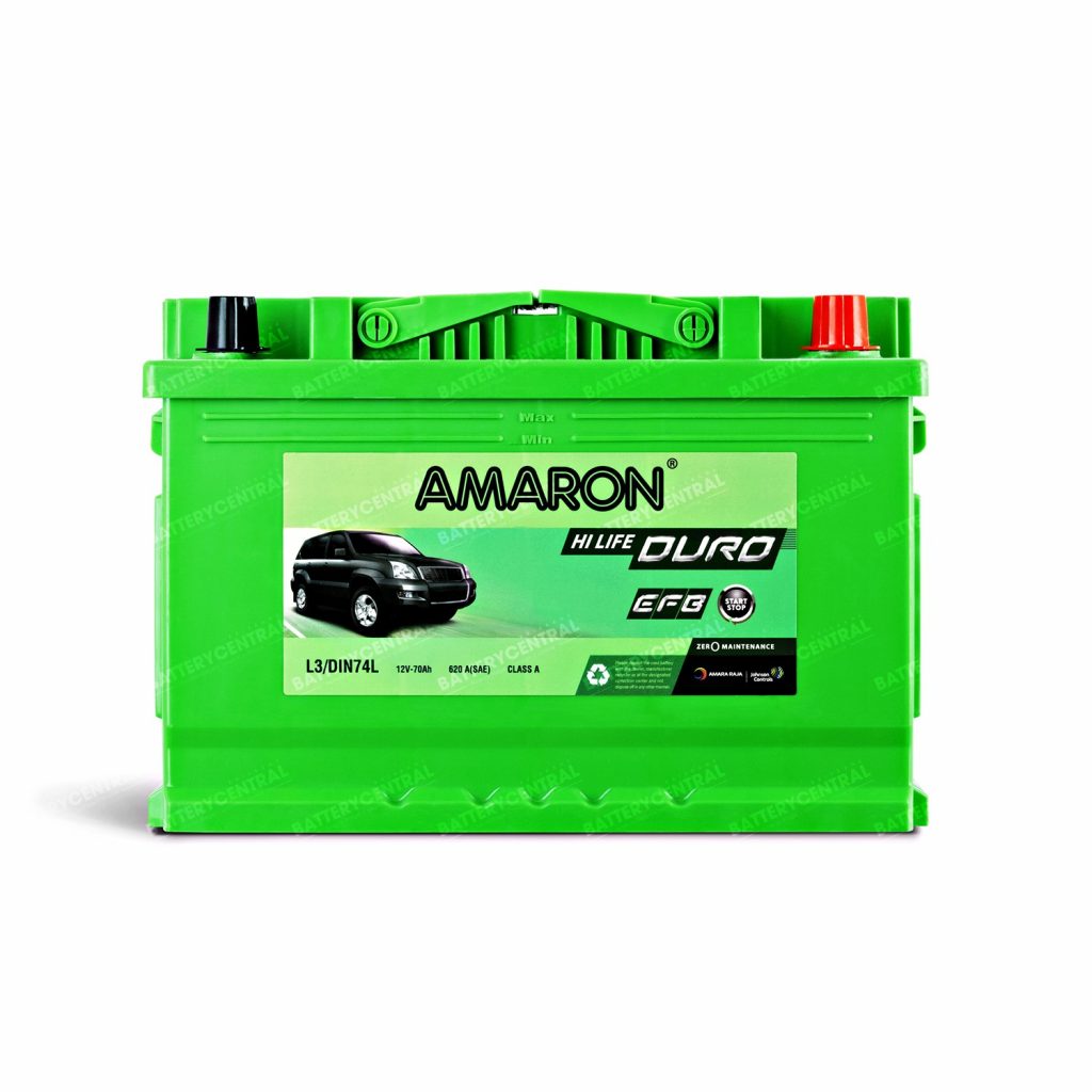 Amaron EFB Start Stop Automotive Battery L3/ Din74 EFB - Battery Central Brisbane