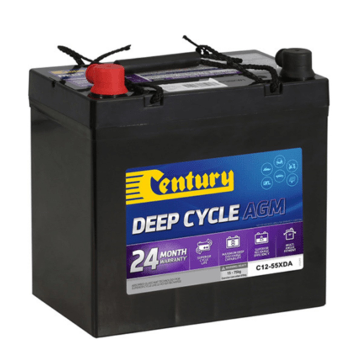 Century Deep Cycle AGM Battery C12-55XDA - Battery Central Brisbane
