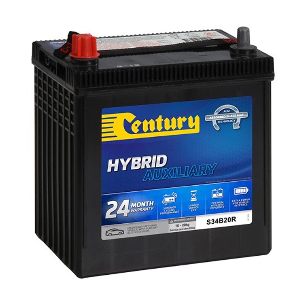 Century Hybrid Auxiliary Car Battery S34B20R - Battery Central Brisbane