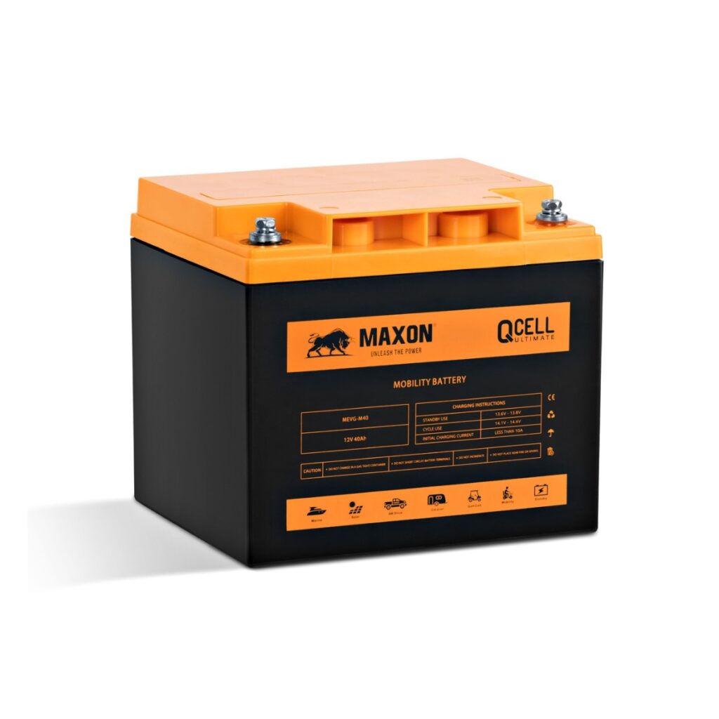 Maxon QCELL Mobility Battery MEVG-M40 (12V 40Ah) - Battery Central Brisbane
