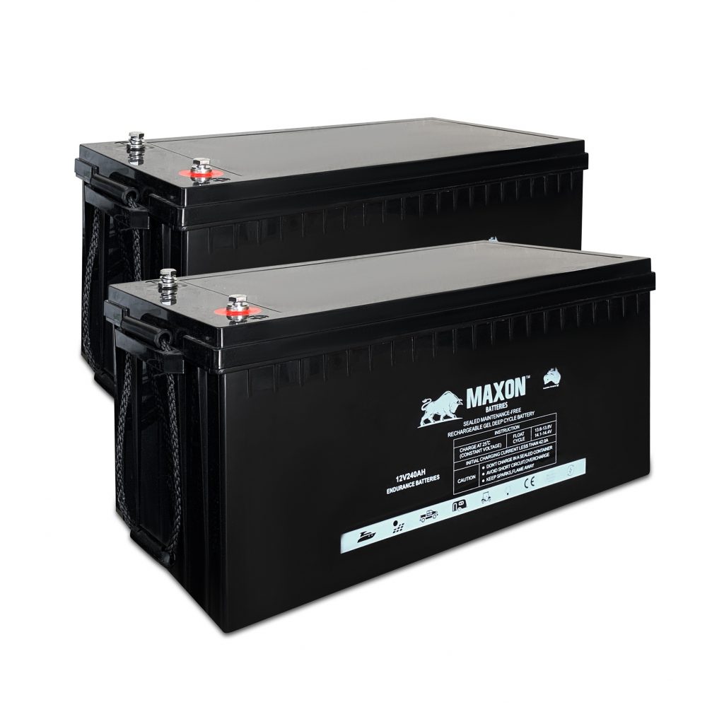 Maxon 24V 240Ah Off Grid Battery Bank MXEG12-240 X 2 - Battery Central ...