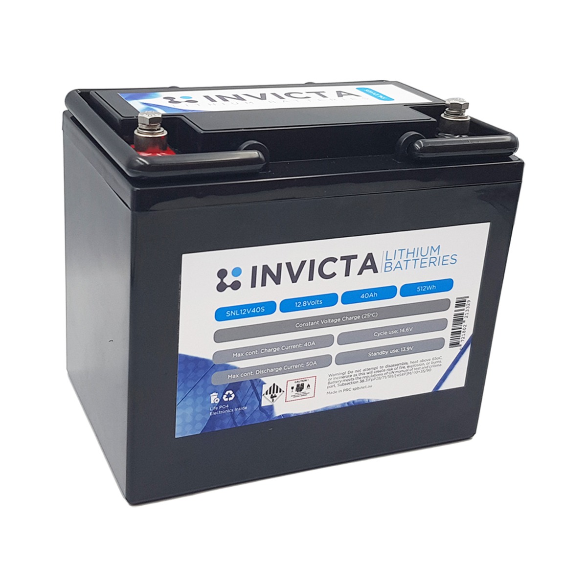 Invicta Lithium 12V 40Ah SNL12V40BT - Battery Central Brisbane