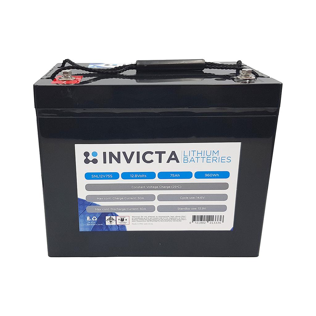 Invicta Lithium 12V 75Ah SNL12V75BT - Battery Central Brisbane