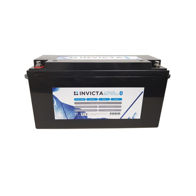 Invicta Lithium Deep Cycle Battery 24V 100Ah SNL24V100BT - Battery ...
