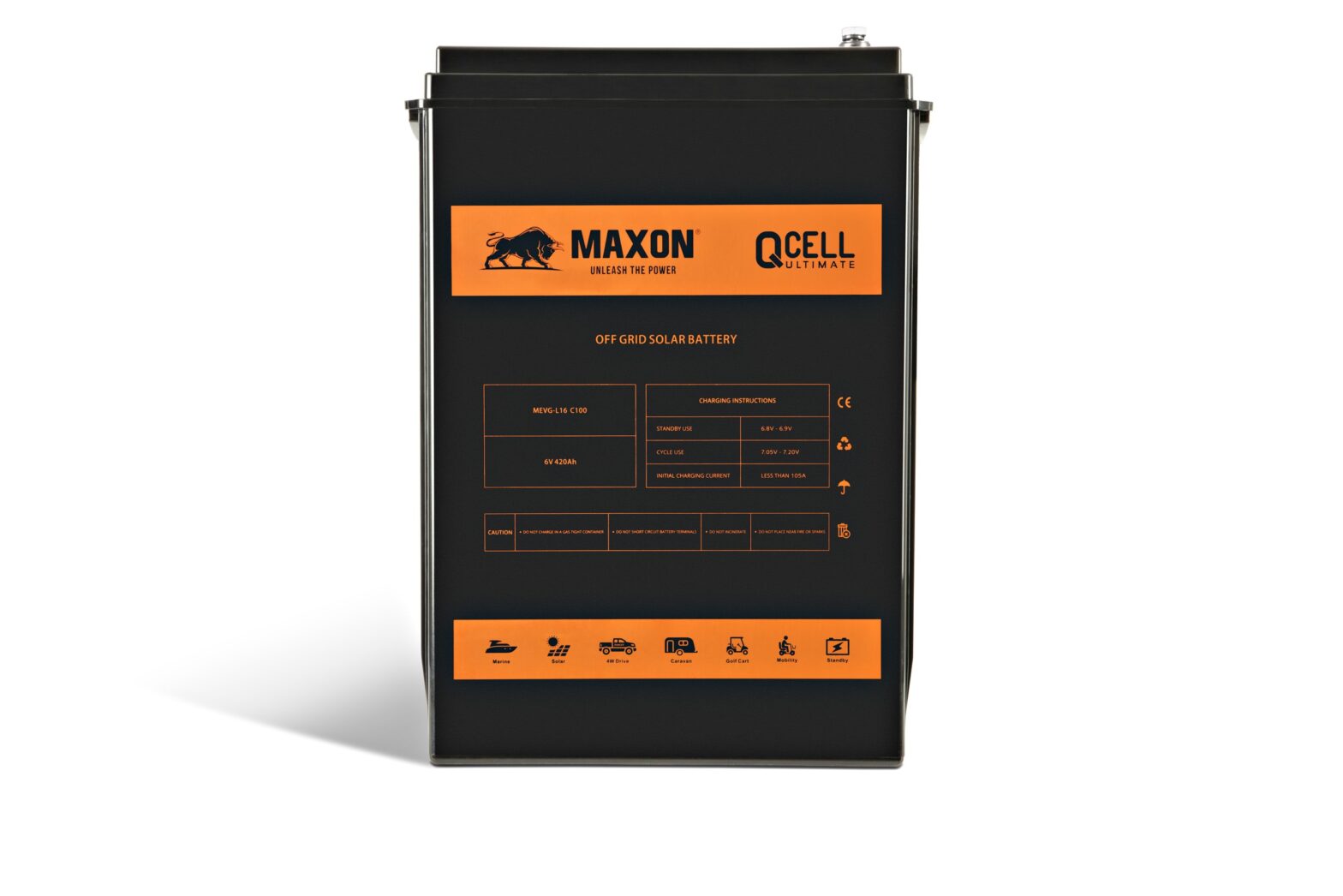 Maxon 12V 1260Ah Deep Cycle Solar Battery Bank MEVG-L16 x 6 - Battery ...