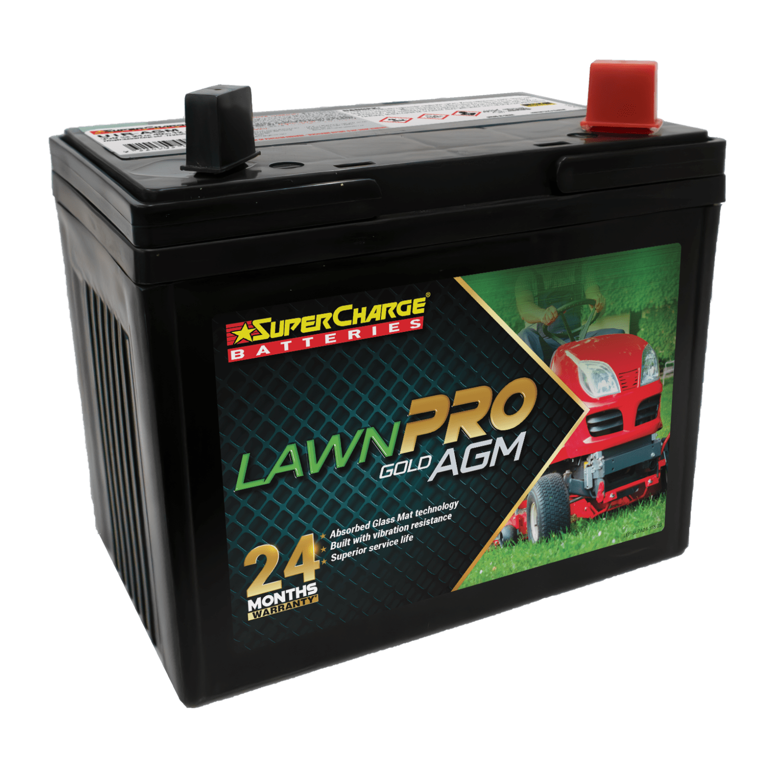 SuperCharge Lawn Pro AGM Ride-On Mower Battery U1R-AGM - Battery ...